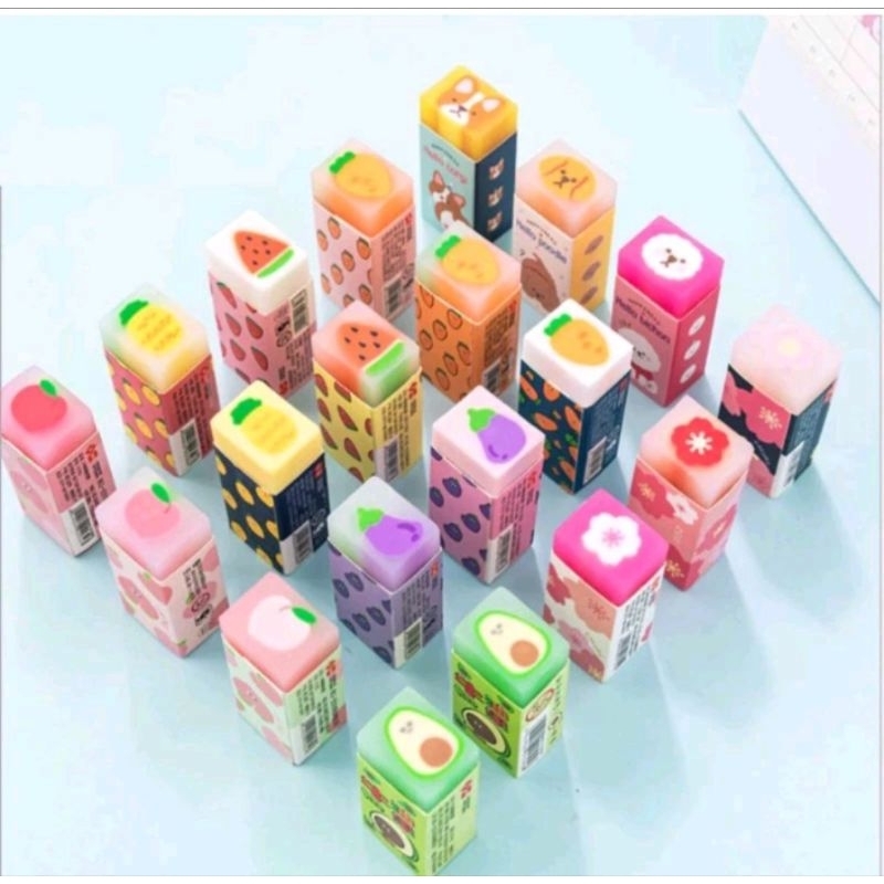Jual ( 1 box isi 36pcs) Penghapus Pensil / Hapusan lucu / Hapusan Unik ...