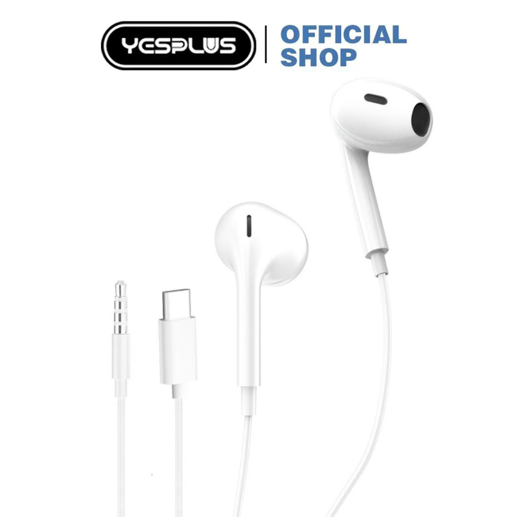 Jual Headset/Handsfree YESPLUS YS-220 3.5MM/Type-C Hifi Earphone+Mic ...