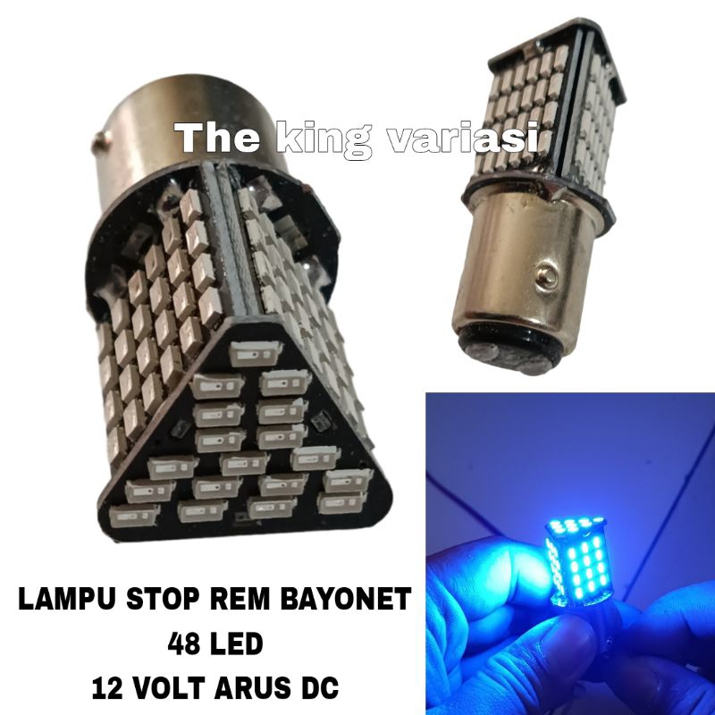 Jual Bohlam Stop SEGI TIGA 48 LED BAYONET KAKI PUTAR 2 WARNA MOBIL ...