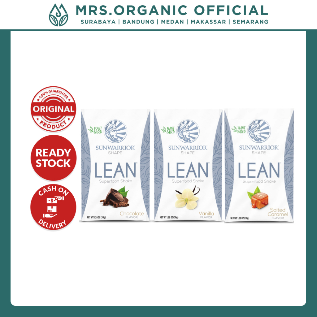 Jual Sunwarrior Organic Plant Based Lean Superfood Protein No Sugar 50gr - Suplemen Tinggi Serat ...