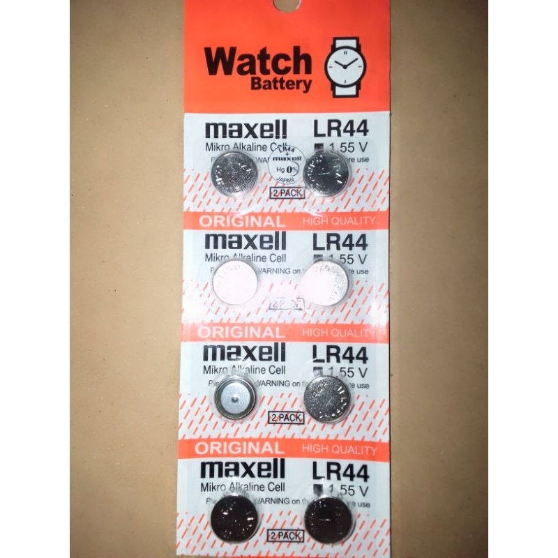 Jual Baterai Jam Tangan / Kalkulator Maxell LR44 (Harga Per pcs) | Shopee Indonesia