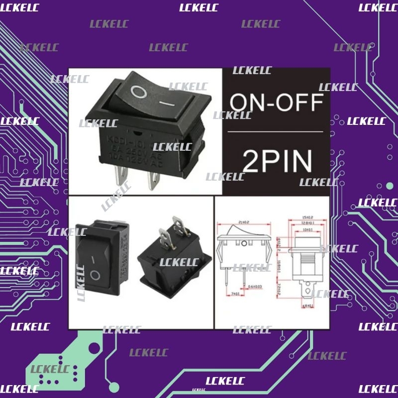 Jual ROCKER SWITCH SAKLAR ON-OFF KECIL 2 PIN HITAM | Shopee Indonesia