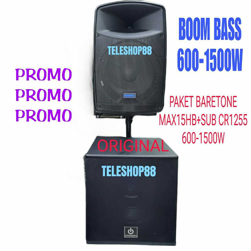 Jual Paket Sound System Speaker Portable 15Inch Baretone MAX15HB ...