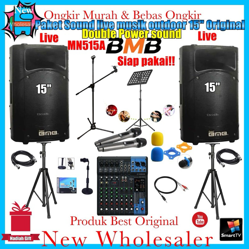 Jual Paket Sound System Bmb 15 inch MN515A Double power Live musik ...