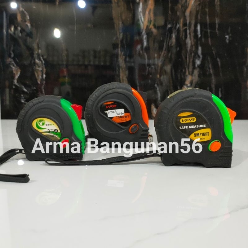 Jual Meteran Bangunan Ukuran 3M, 5M, & 7.5M / Meteran Karet Roll ...