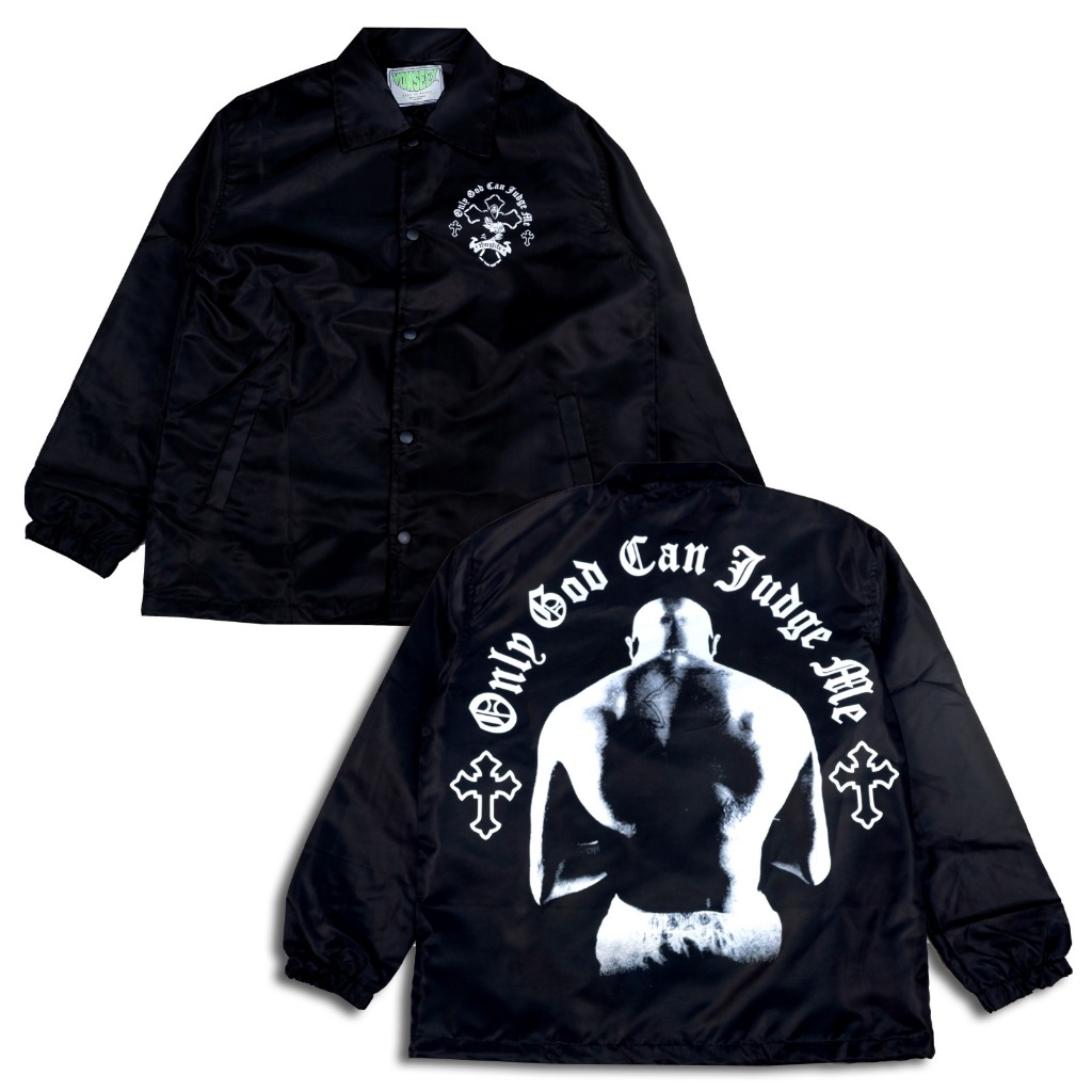 Jual TUPAC SHAKUR CAN SAVE ME JACKET COACH HITAM | Shopee Indonesia