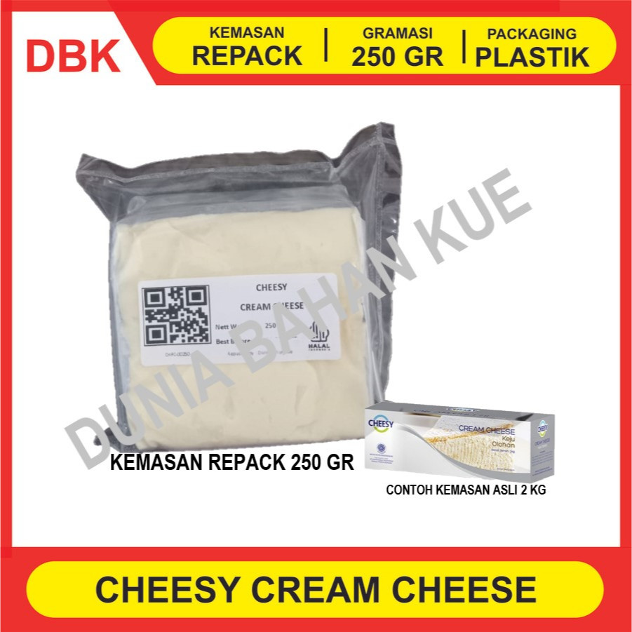Jual CHEESY CREAM CHEESE REPACK 250 GR / KRIM KEJU | Shopee Indonesia