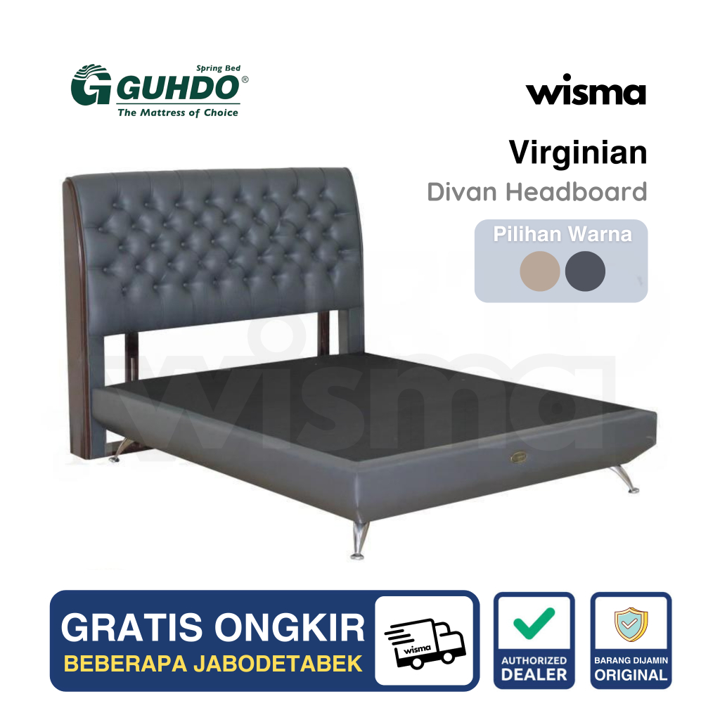 Jual Divan Sandaran Headboard Base Kasur GUHDO Virginian Style Abu-Abu ...