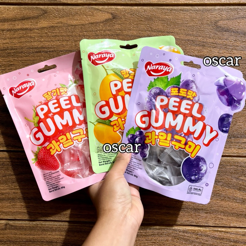 Jual Naraya Peel Gummy 80g Permen lunak jeli | Shopee Indonesia