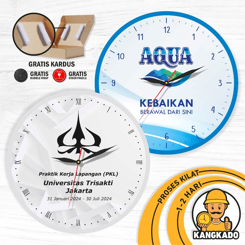 Jual JAM DINDING CUSTOM NAMA FOTO TULISAN INSTANSI FREE DESAIN MEJA ...