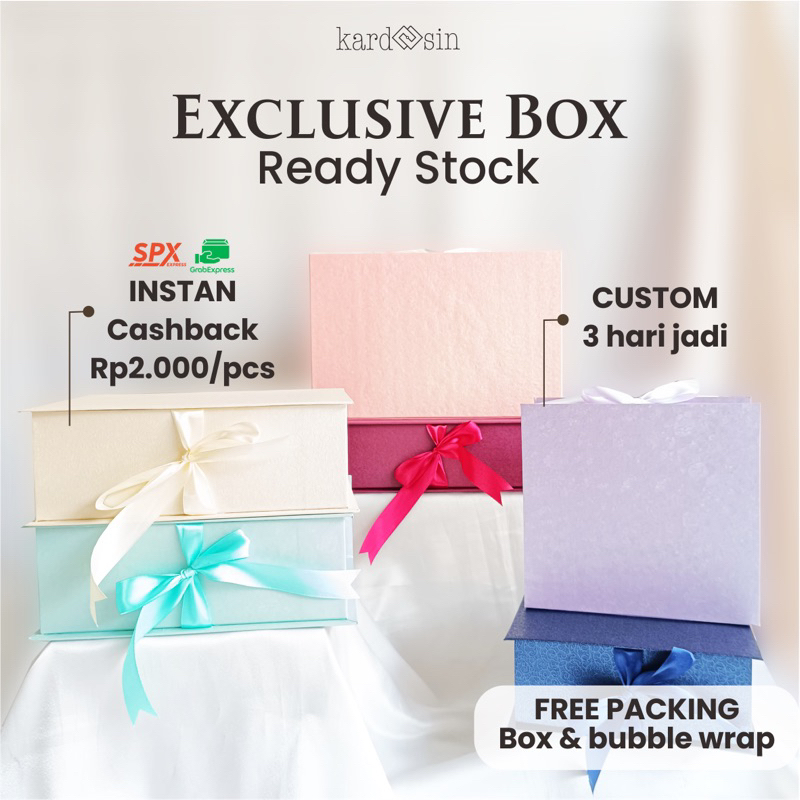 Jual HARD BOX HARDBOX KOTAK KADO WARNA PITA BRIDESMAID BIRTHDAY SESERAHAN CREAM PUTIH PINK TOSCA ...