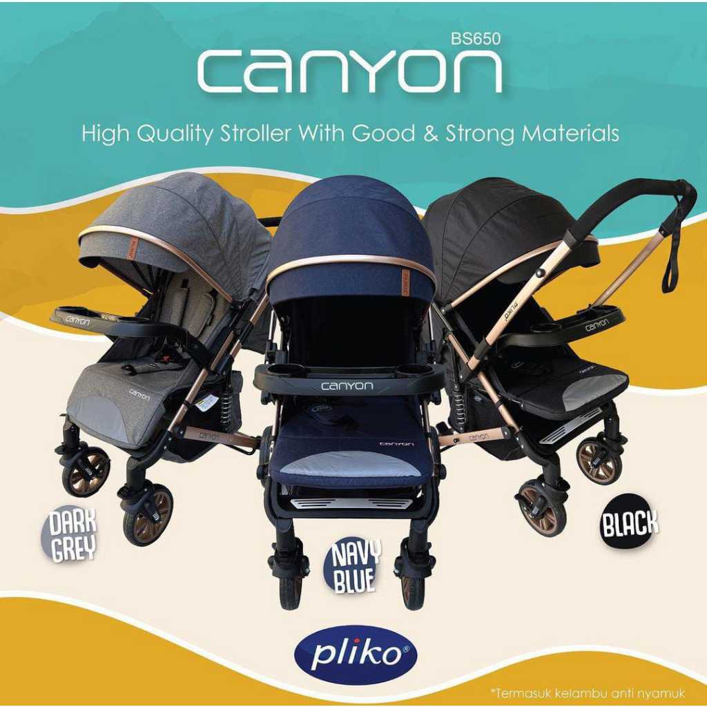 Jual Stroller Pliko Canyon Reversible Stroller BS 650 Kereta Bayi Pliko ...