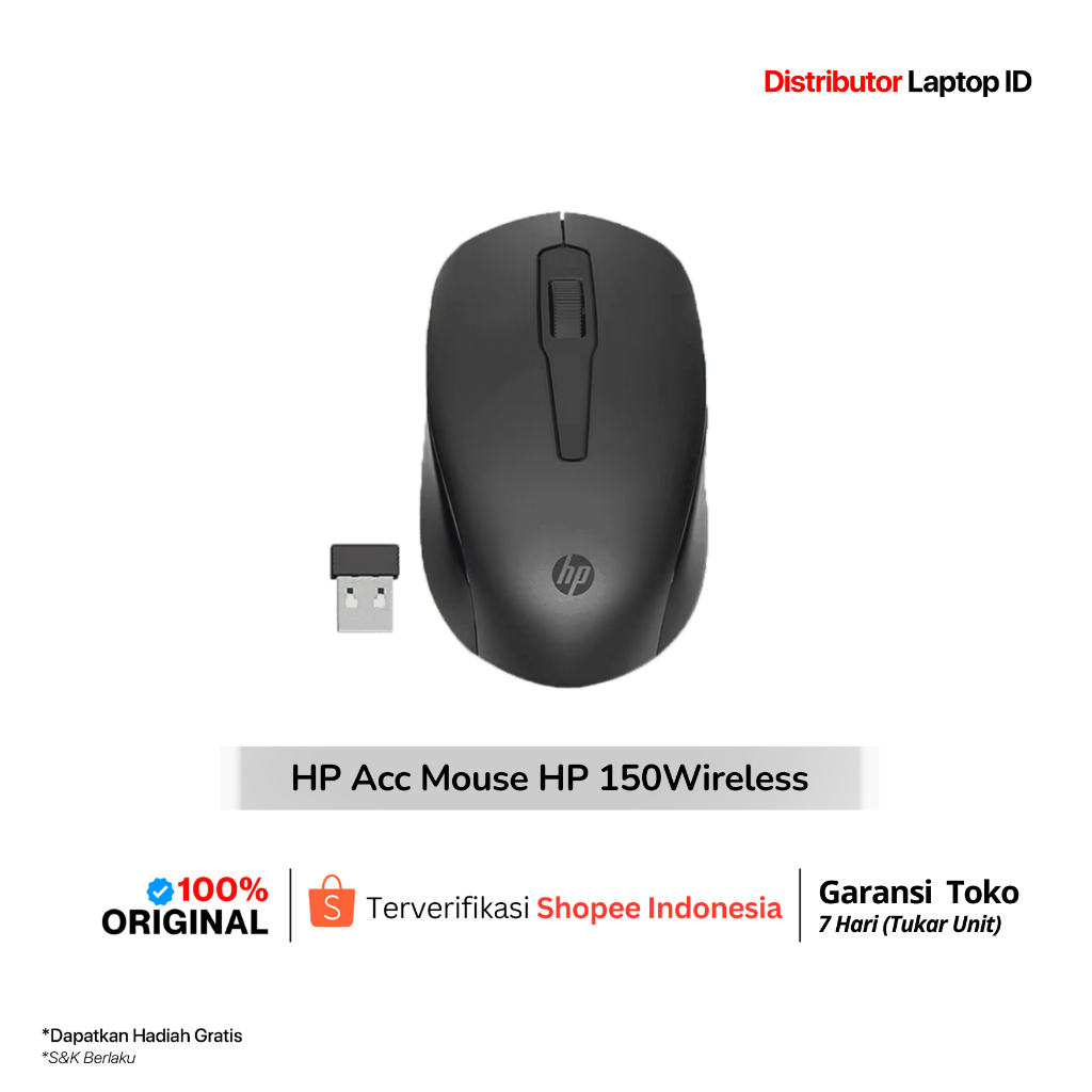Jual HP 150 MOUSE WIRELESS ERGONOMIC RESMI | Shopee Indonesia