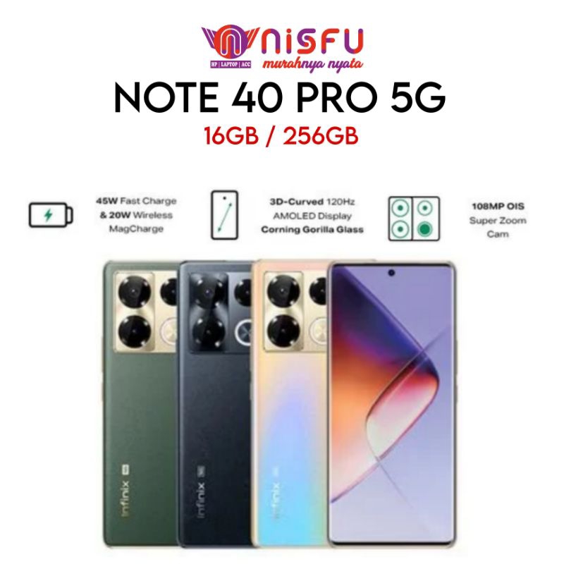 Jual INFINIX NOTE 40 PRO+ 5G 16GB / 256GB | DIMENSITY 7020 5G | 3D ...