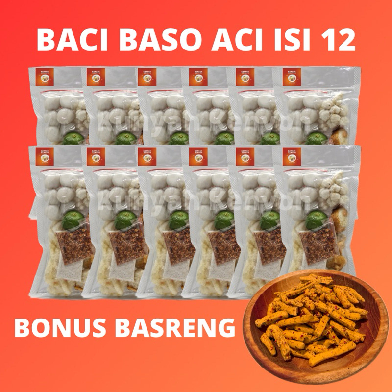 Jual Baso aci isi 12pcs Free Basreng / baso Aci isi 12pcs murah / baso ...