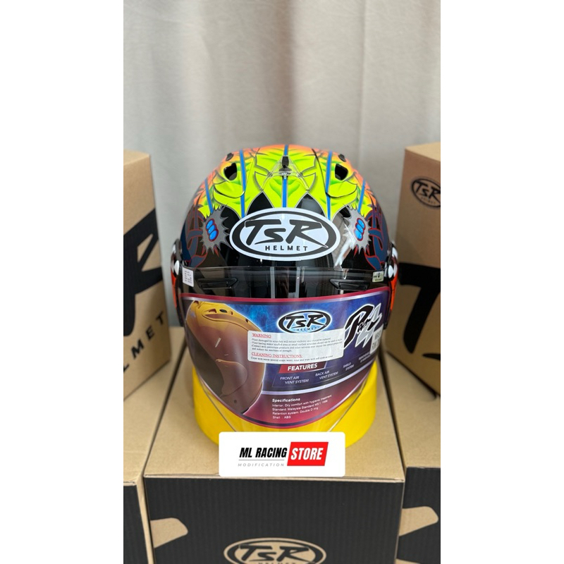 Jual HELM/HELMET TSR RAM 4 NEW MOTIF SCOTT RUSELLBLACK - HALF FACE HELM ...