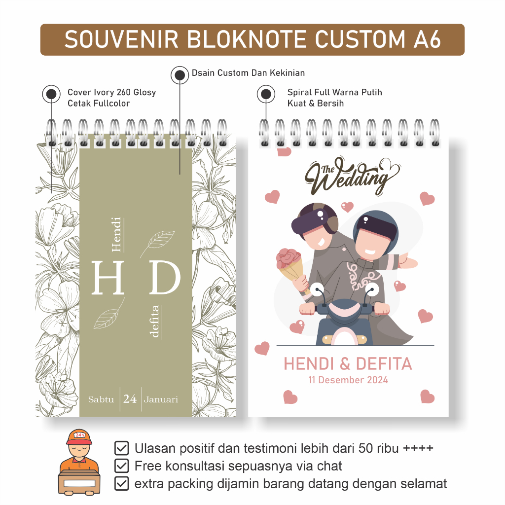 Jual (A5 ) Note book custom / Note custom / Souvenir Note Book ...