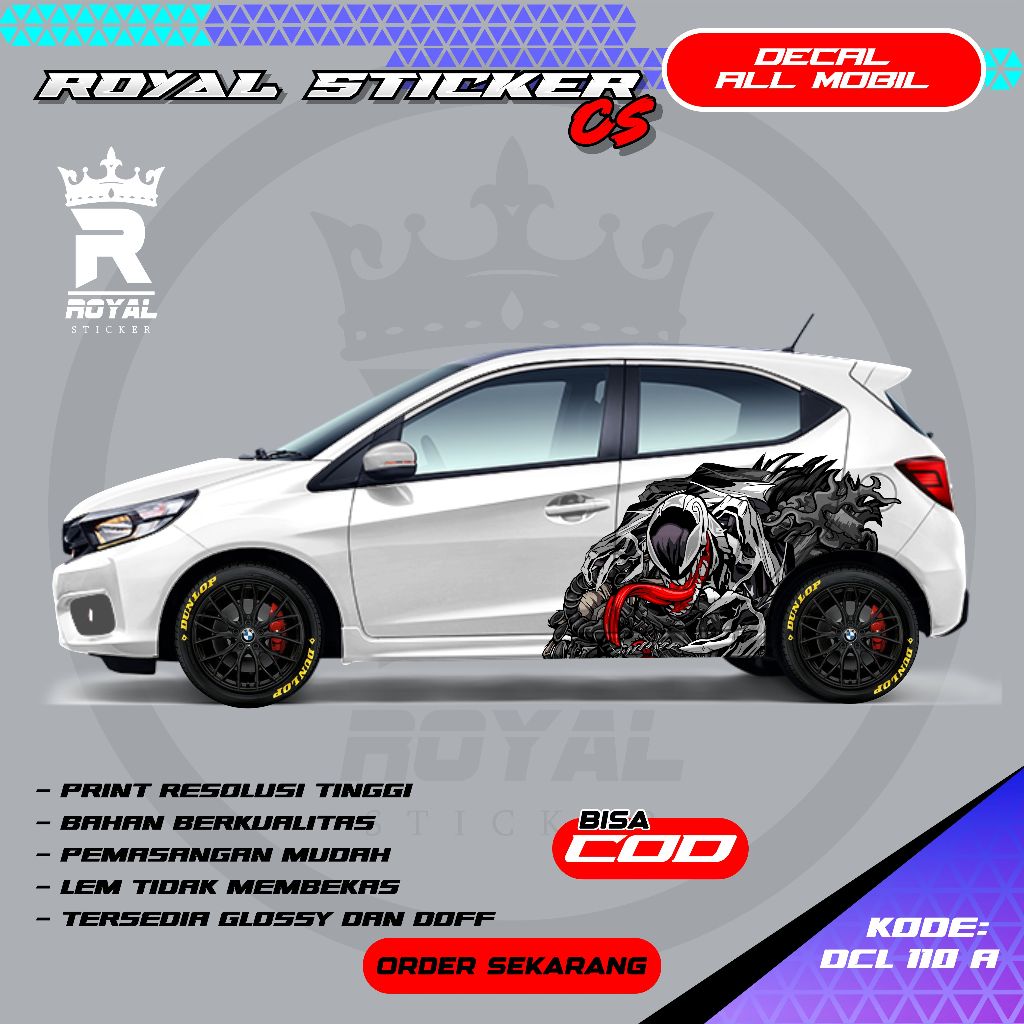 Jual DECAL MOBIL JAZZ BRIO AGYA AYLA CALYA DESIGN KARAKTER TERBARU ...