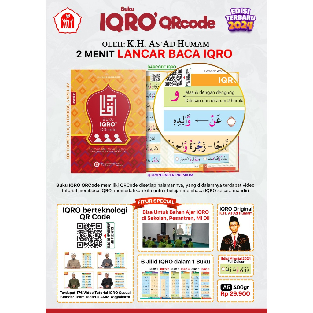 Jual Buku Iqro QR Code Edisi Milenial Cara Cepat Belajar Membaca Al ...