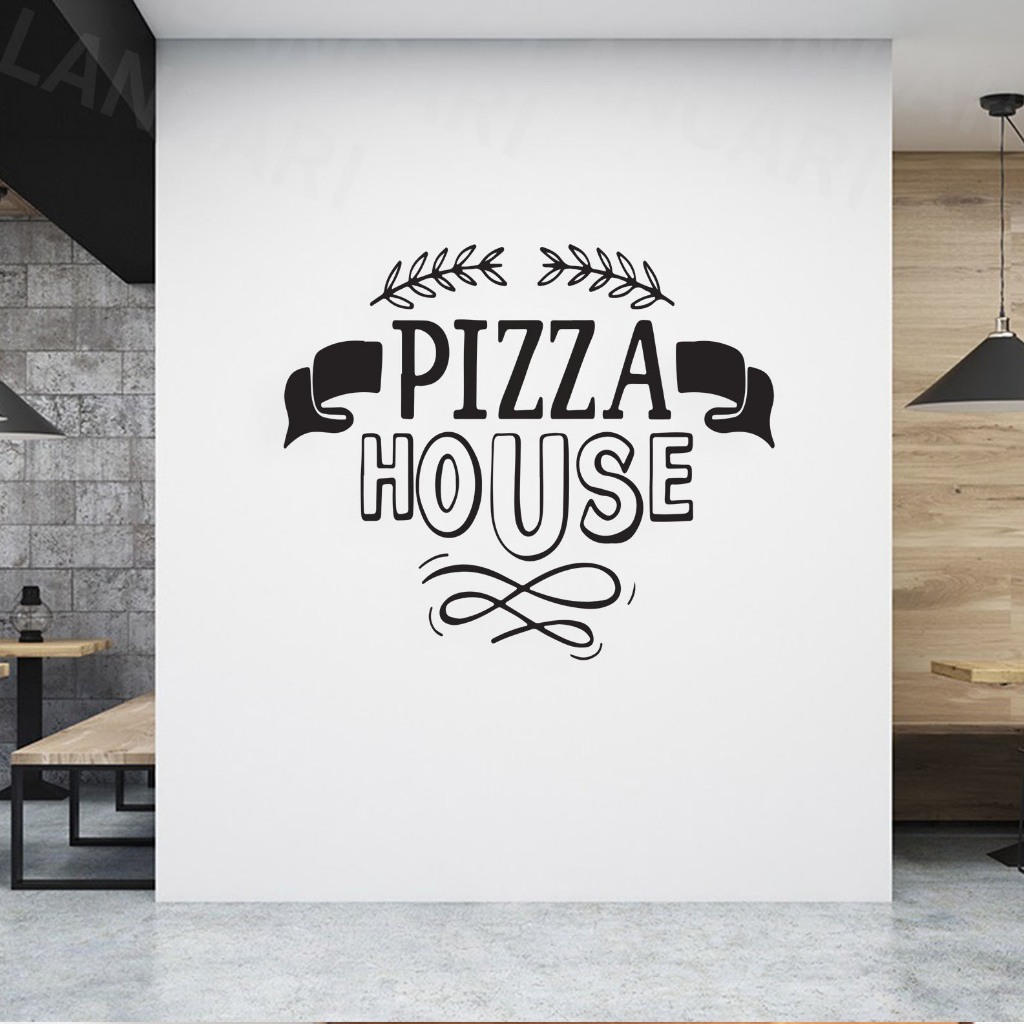 Jual Sticker Dinding kaca Pizza House Sticker Dinding cafe Sticker ...