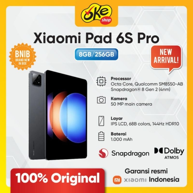 Jual Xiaomi Pad 6S Pro Wifi (8GB/256GB) - Garansi Resmi Indonesia | Shopee Indonesia
