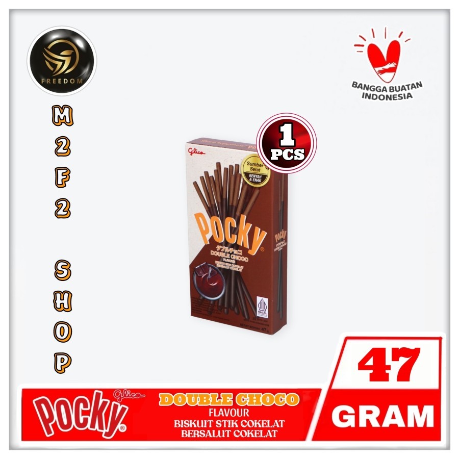Jual Glico Pocky Biskuit Dobel Cokelat Stik | Double Choco Flavour - 47 gr (Kemasan Satuan ...