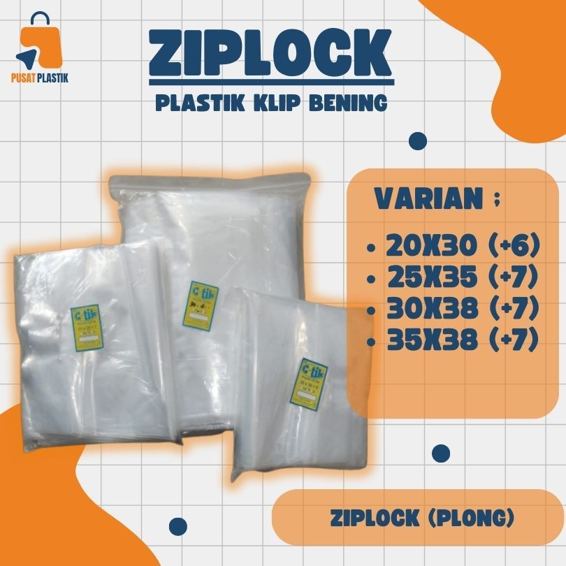 Jual Plastik KLIP Plong Ziplock 20x30+6 - 25x35+7 - 30x38+7 | Plastik ...