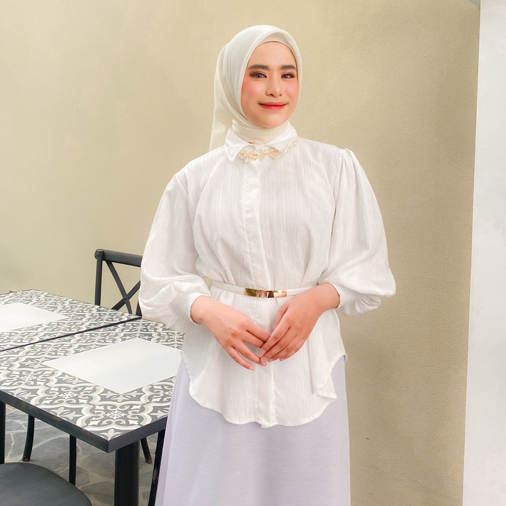 Jual Mybamus Crushy Kemeja Ballon – Kemeja Wanita – Kemeja Tangan Panjang – Kemeja Kerja ...