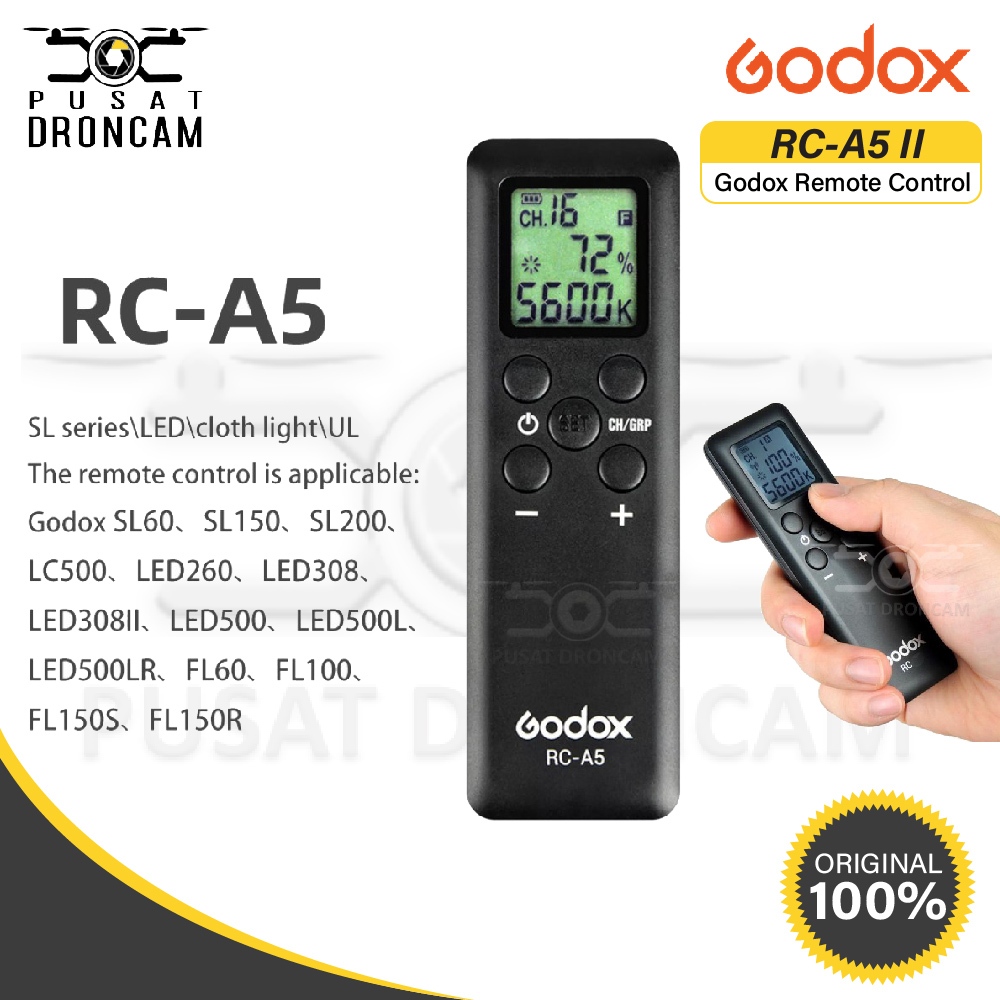 Jual GODOX Remote Controller RC-A5 II for SL60W SL100W SL150W SL200W | Shopee Indonesia