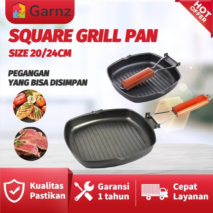 Jual Panci PANGGANG BBQ Square Grill Pan Panci BBQ Panggangan Steak ...