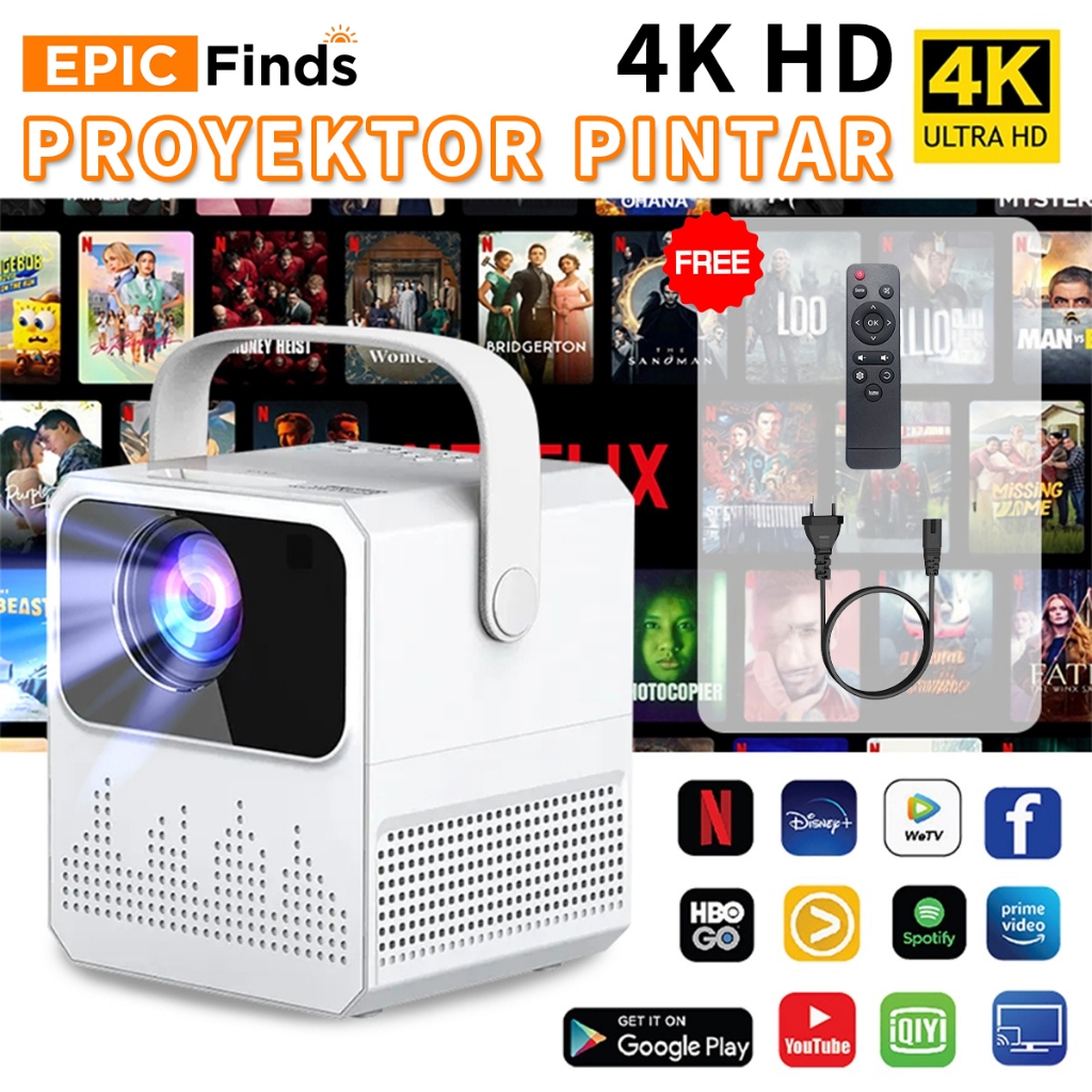 Jual ⭐Garansi 1 tahun ⭐ Epic Finds Smart proyektor / Android Proyektor ...