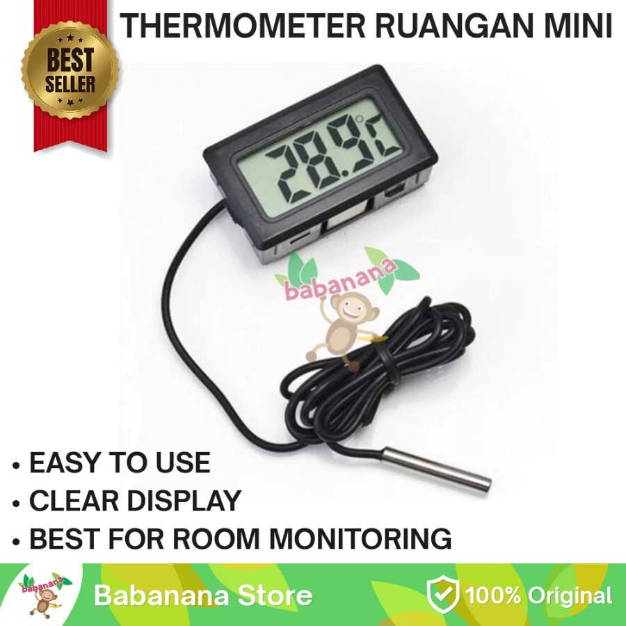 Jual TERMOMETER DIGITAL MINI THERMOMETER WITH PROBE SUHU RUANGAN BADAN ...