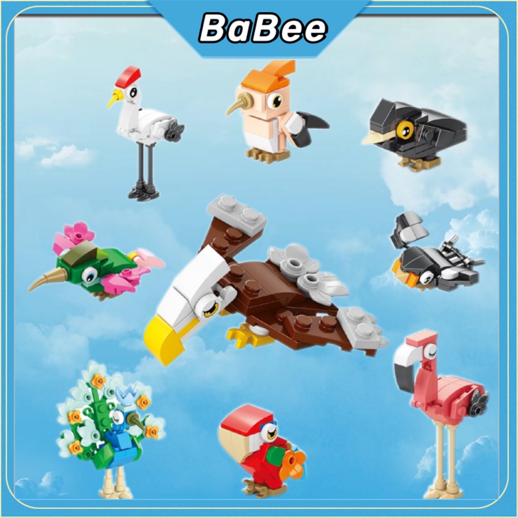 Jual Burung Mainan Animal Bricks Bird Blok Flamingo Susun Block Anak ...