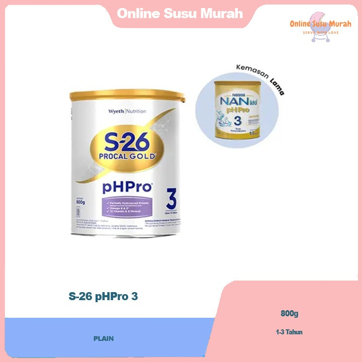 Jual S26 NAN PH PRO 3 800 gr S 26 PH PRO SUSU ALERGI 800GR | Shopee Indonesia