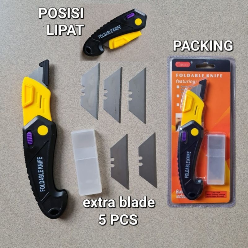 Jual Cutter Lipat + ISI cutter 5 PCS 7645 | Shopee Indonesia