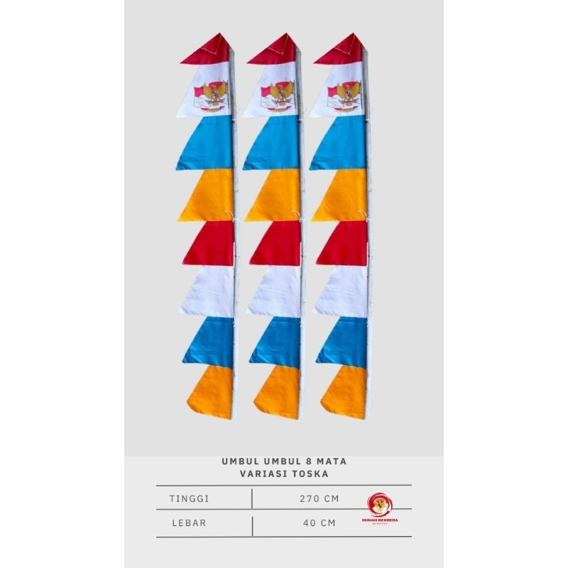 Jual Umbul umbul merah putih dan warna paket 20 pcs | Shopee Indonesia