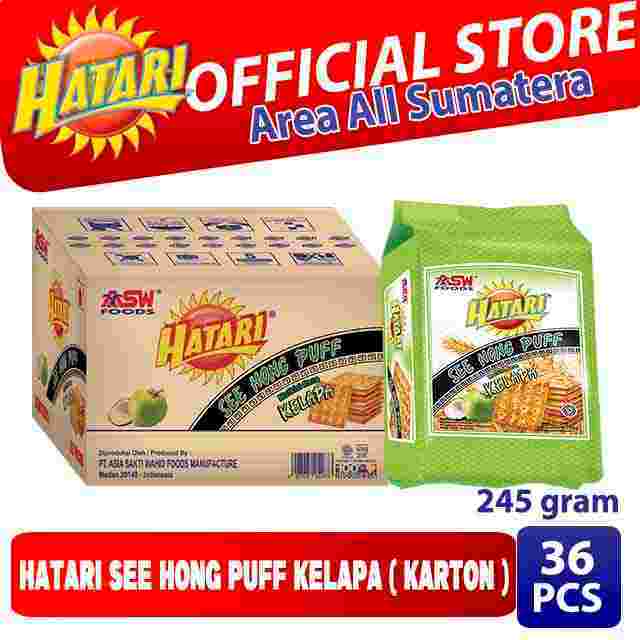 Jual Hatari See Hong Puff Kelapa 245 Gram ( KARTON isi 36 Pcs ) | Shopee Indonesia