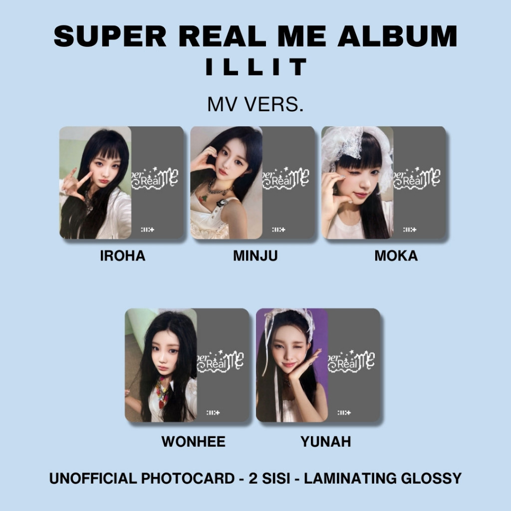 Jual photocard illit super real me album iroha minju moka wonhee yunah | Shopee Indonesia