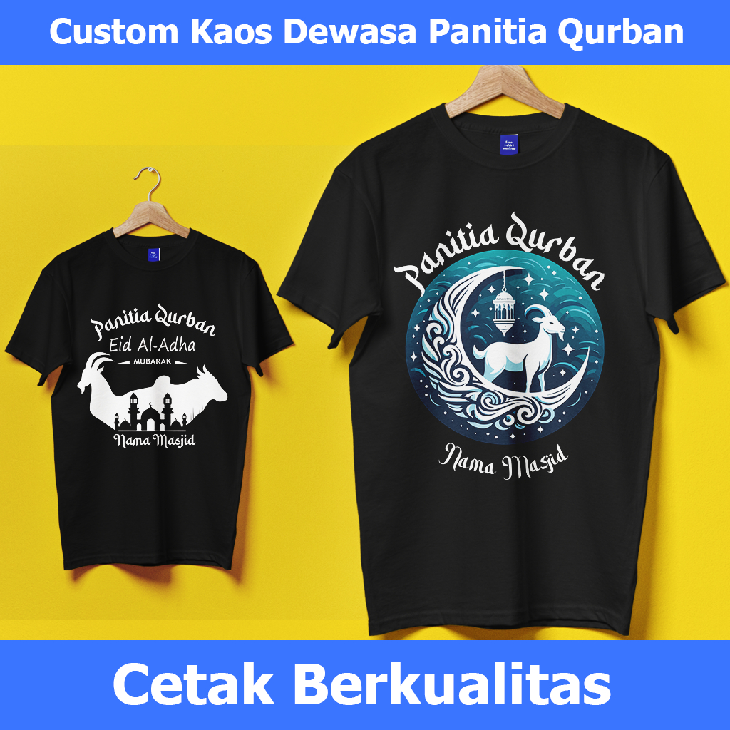 Jual Kaos sablon custom satuan desain sendiri / template panitia qurban | Shopee Indonesia