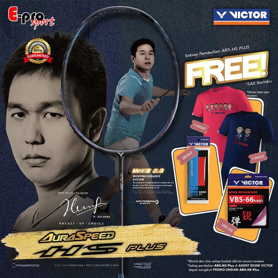 Jual NEW SPECIAL EDITION Raket Badminton Victor Auraspeed Hypersonic ...