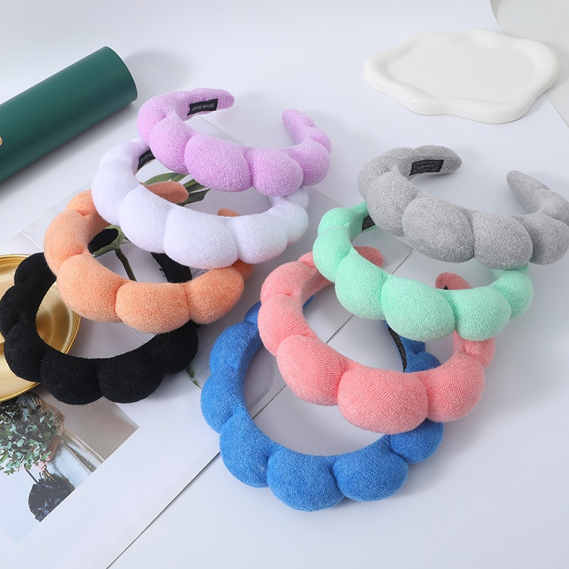 Jual Dalmi Korean Fluffy Head Band Bando Bulat Korea Bandana Simple ...