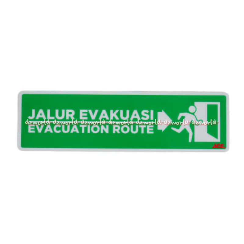 Jual Krisbow Sticker 26cm Anodized Acrilic Jalur Evakuasi Evacuation Route Akrilik Warna Hijau ...