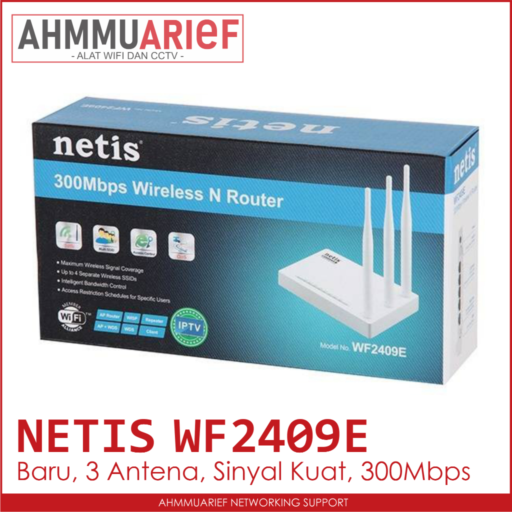 Jual NETIS WF2409E WF2409 150MBPS WIRELESS ROUTER REPEATER CLIENT ACCESS POINT WIFI BUKAN ...
