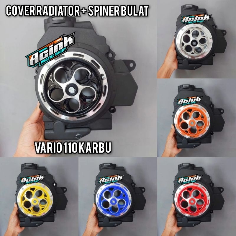 Jual Tutup radiator cover radiator set spiner bulat honda vario 110 ...