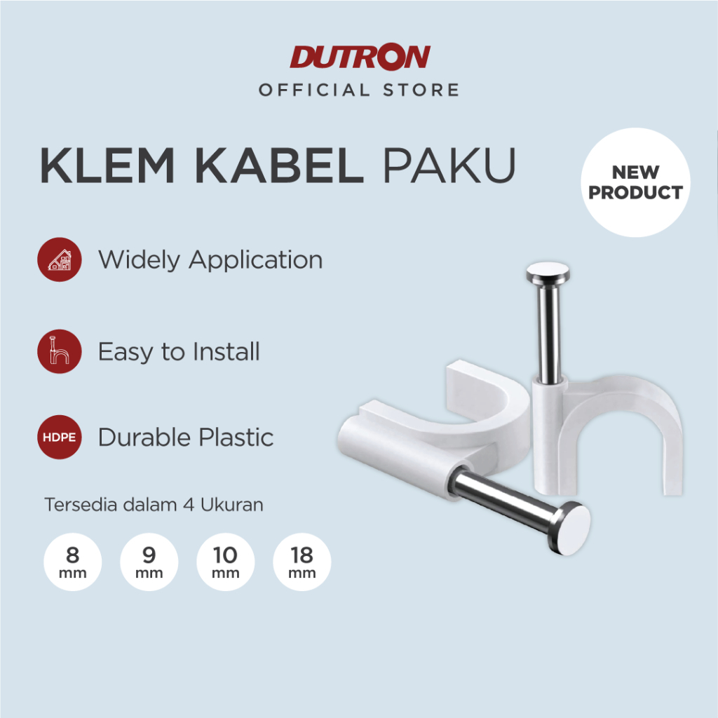 Jual Klem Kabel Paku Beton/Klem Kabel Listrik DUTRON | Shopee Indonesia