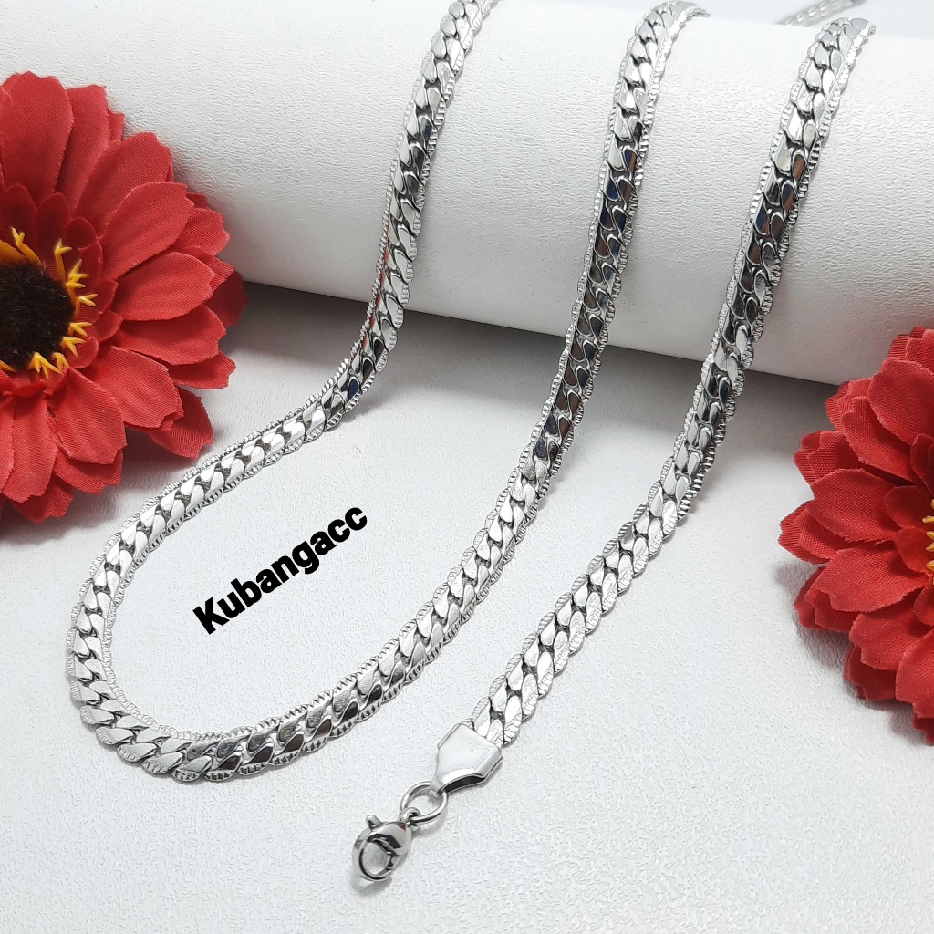Jual Rantai kalung Pria Model Sisik Naga Motif Kalung Titanium Anti ...