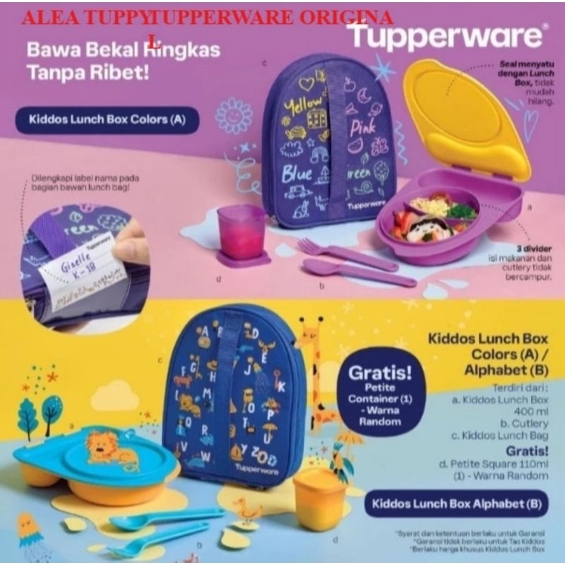 Jual Tupperware Kiddos lunch box set kotak makan anak | Shopee Indonesia