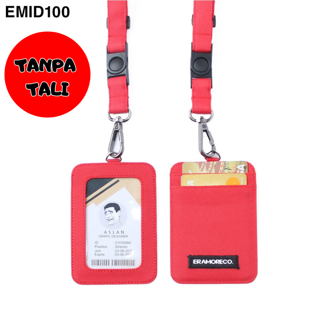 Jual EMID100 name tag gantungan dompet ID card holder TANPA TALI kartu ...