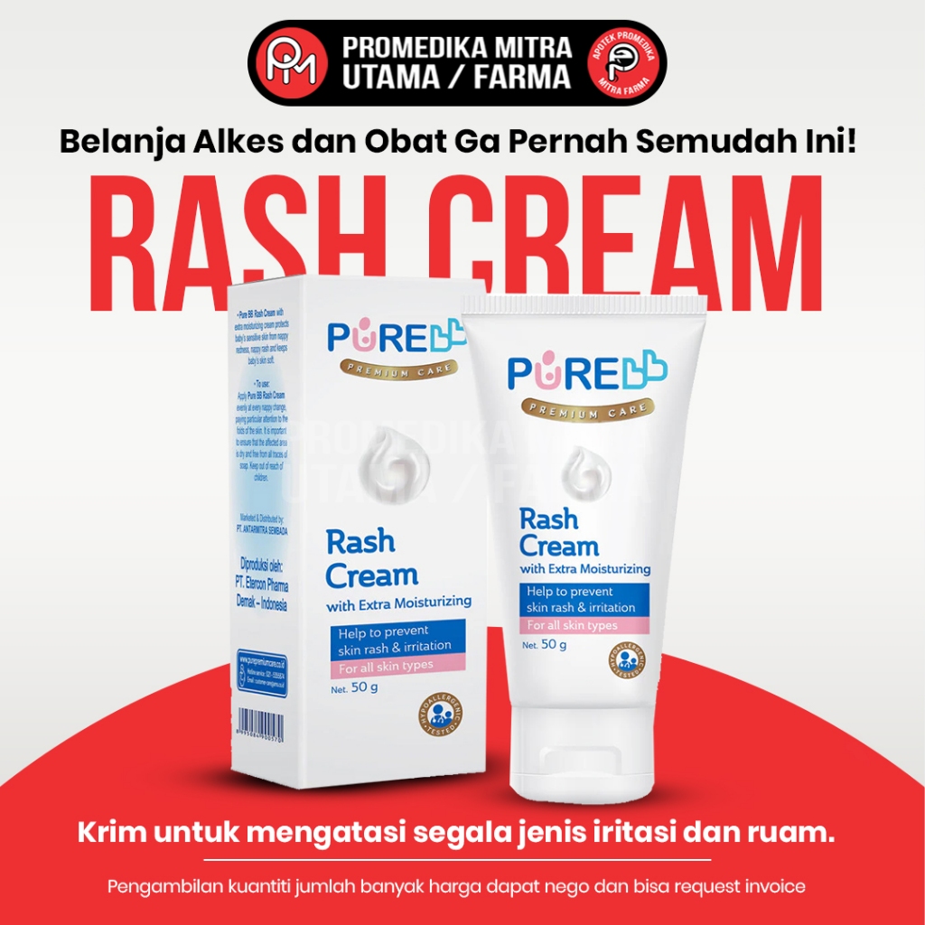 Jual PUREBB Rash Cream Mengatasi Ruam Popok & ASI - 50 gr | Shopee ...