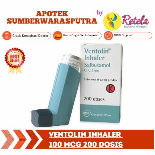Jual VENTOLIN INHALER 100 MCG 200 DOSIS | Shopee Indonesia